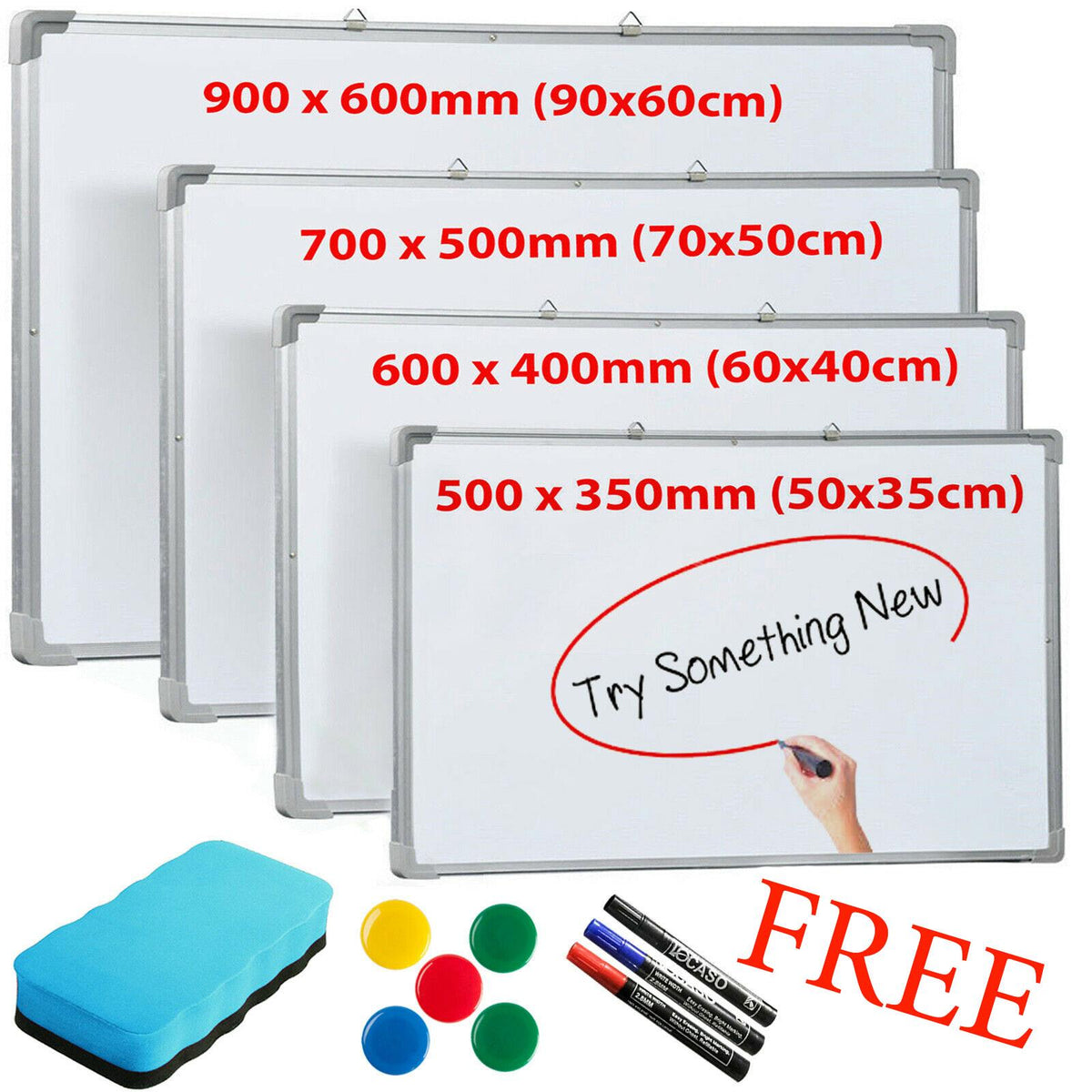 Aluminum Framed Whiteboard Dry Erase Magnetic White Board – 5poundstuff