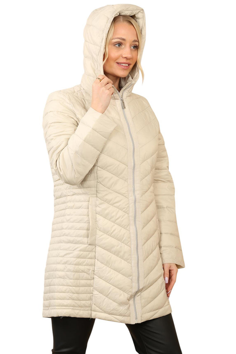 Womens Long Hooded Puffer Jacket – 5poundstuff