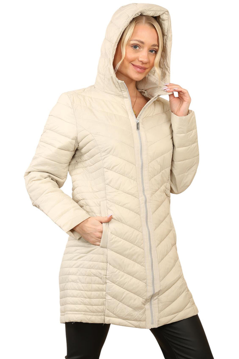 Womens Long Hooded Puffer Jacket – 5poundstuff