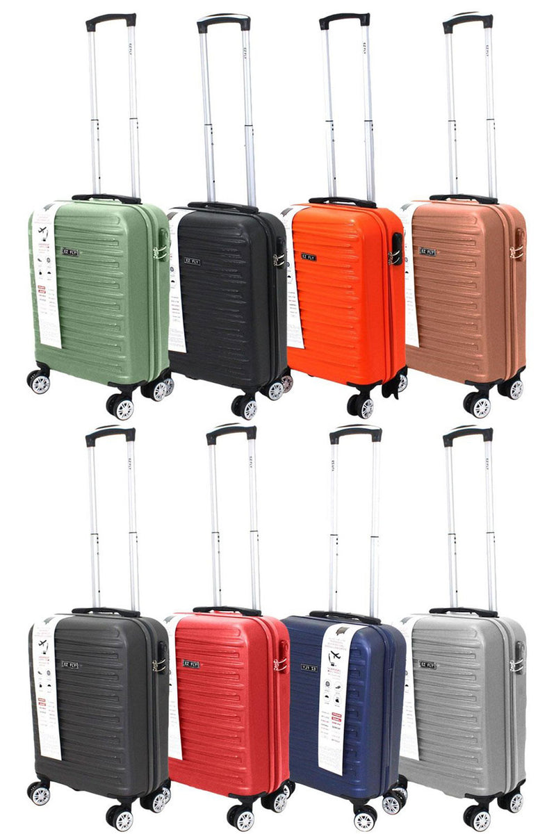 Lightweight Hard Shell Cabin Suitcase – 4 Wheel Spinner Travel Luggage ...