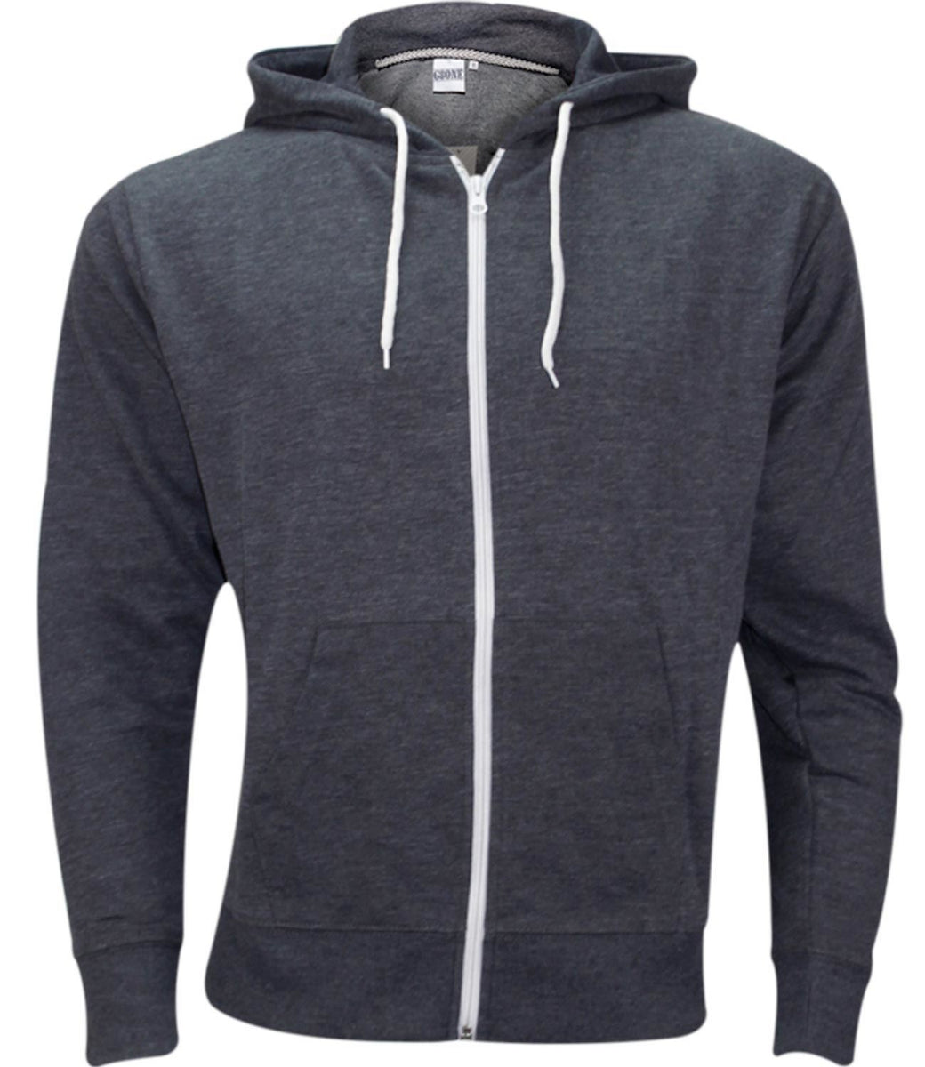 Mens White Cord Zip Up Hoodie – 5poundstuff