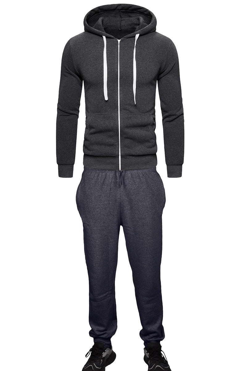 Mens Full Zip Plain Tracksuit – 5poundstuff