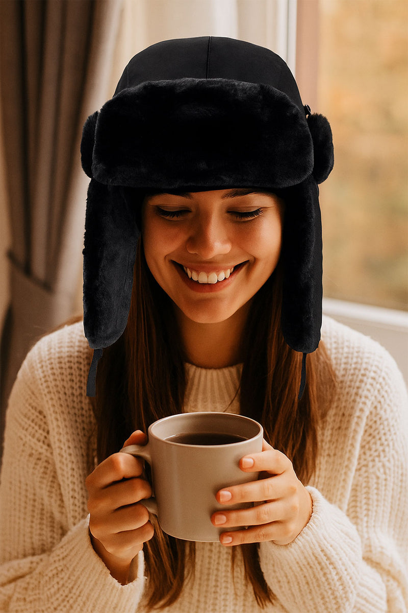 Unisex Winter Trapper Hat – Warm Faux Fur Ear Flap Hat for Cold Weathe ...