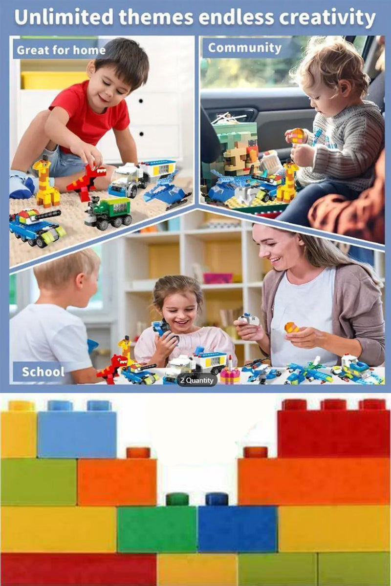 330 Pieces Kids Building Blocks Set – Creative Educational Constructio ...