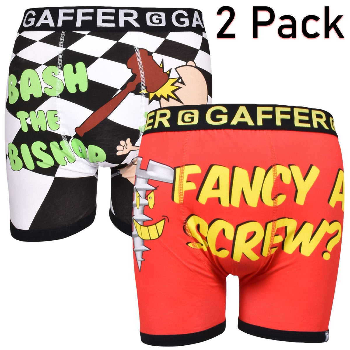 2 Pack Gaffer Mens Funky Boxers – 5poundstuff