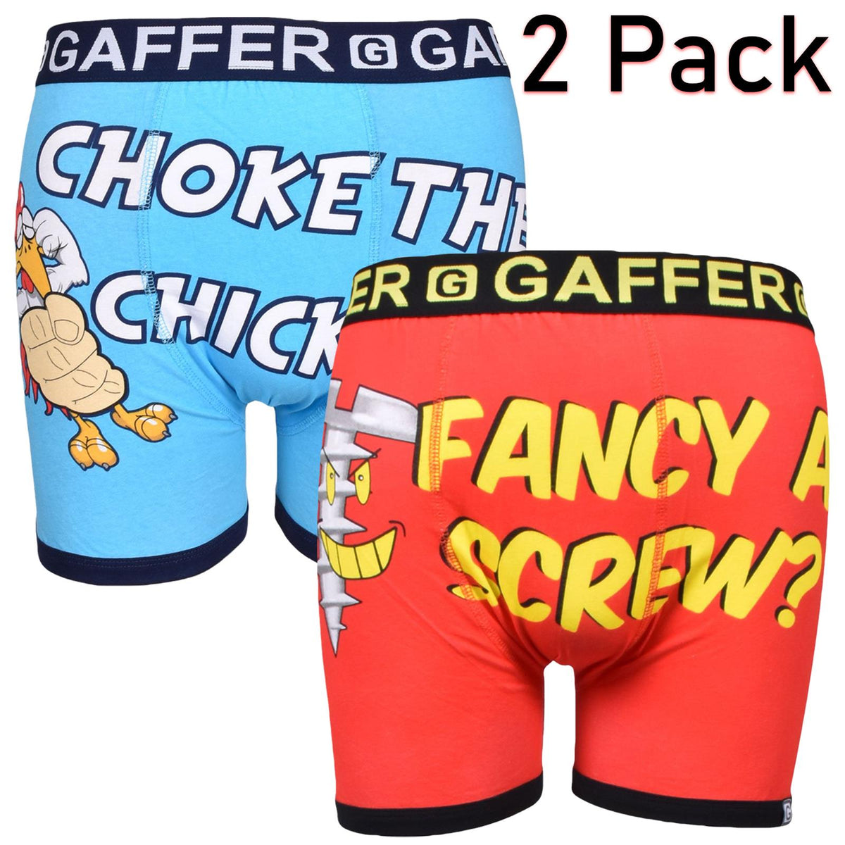 2 Pack Gaffer Mens Funky Boxers – 5poundstuff