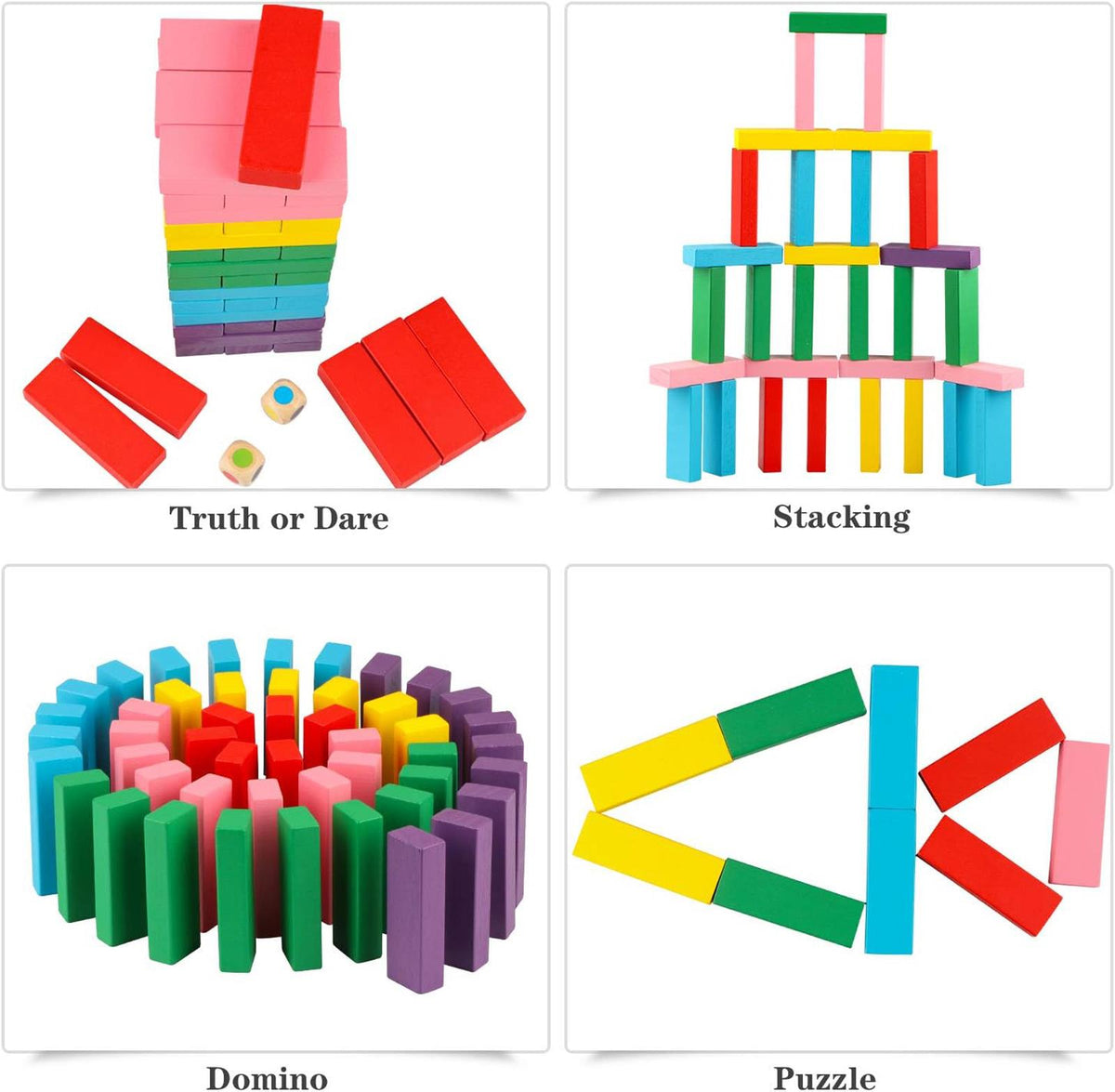 Tumble Tower Building Colourful Jenga Blocks – 5poundstuff