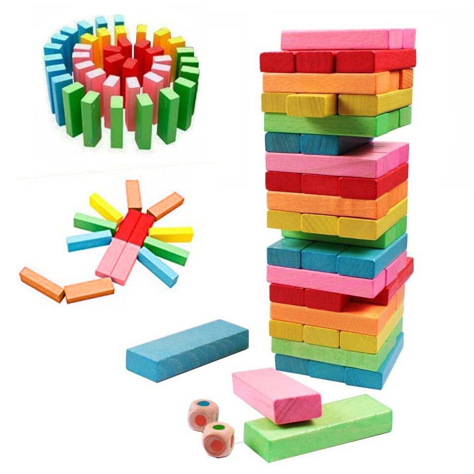 Tumble Tower Building Colourful Jenga Blocks – 5poundstuff