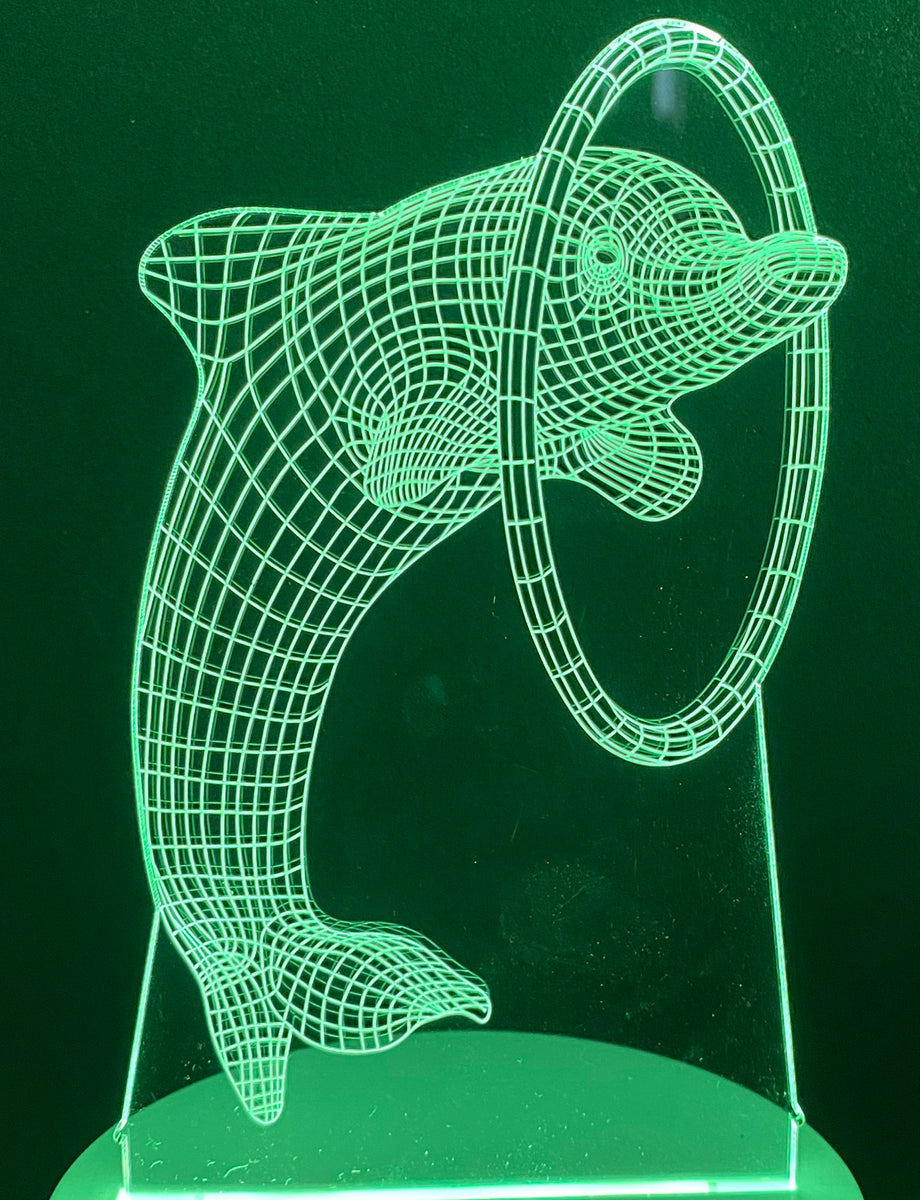 3D Illusion Night Lamp Dolphin – 5poundstuff